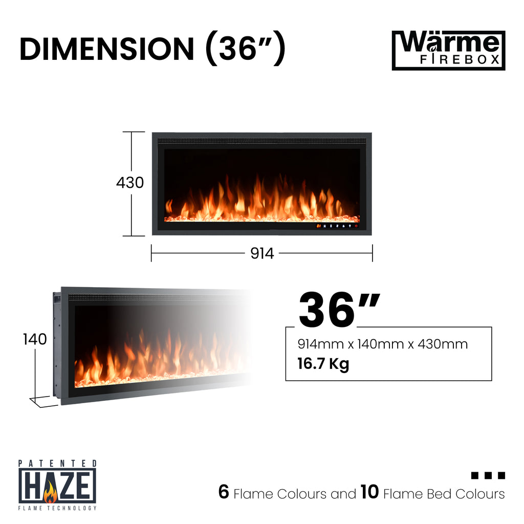 Wärme Firebox Panoramic 36 – Wärme Designer Heaters
